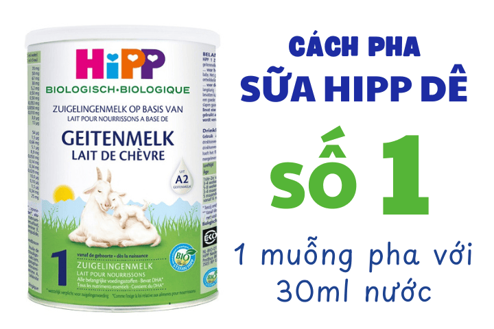 Cách pha sữa HiPP Dê số 1 Đức - suahipp.vn